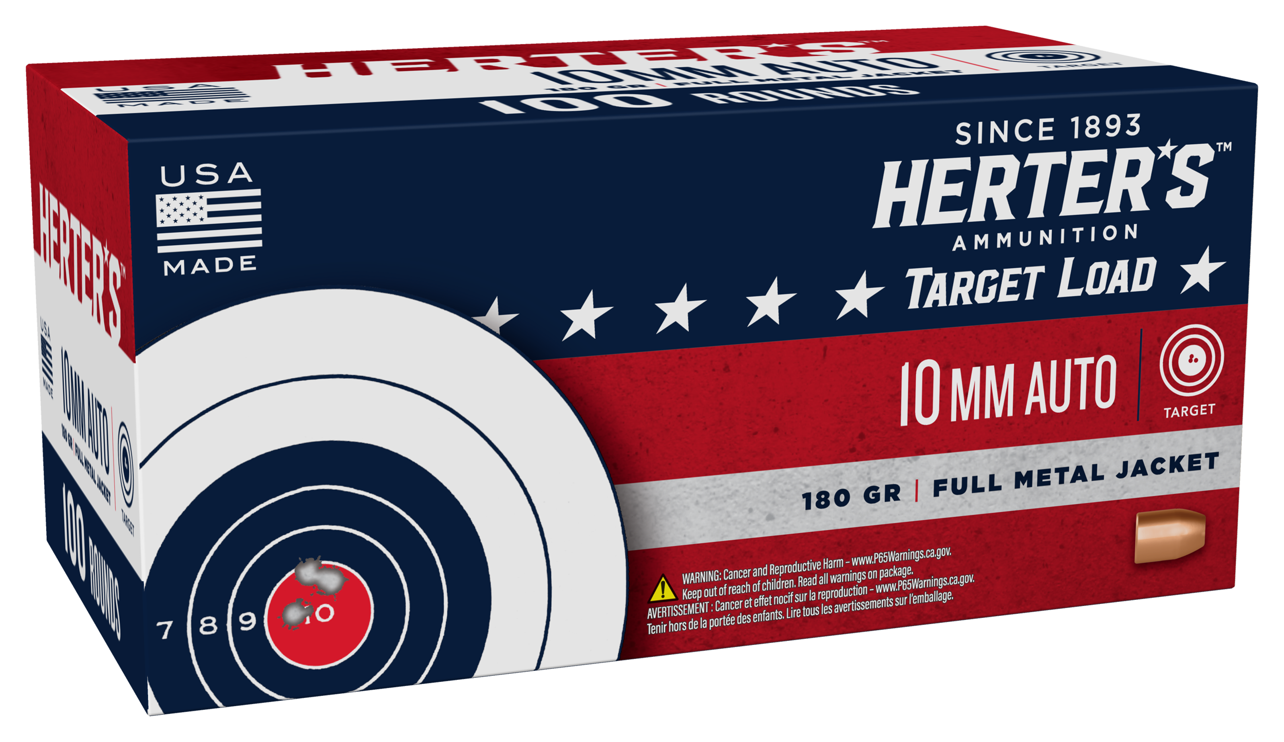 Herter's Value Pack 10mm Auto 180 Grain FMJ Handgun Ammo | Cabela's
